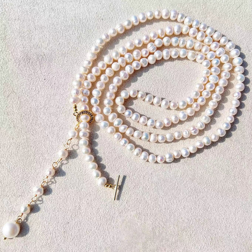 Genuine Freshwater Pearl Éblouissant Elf Tail Necklace ...